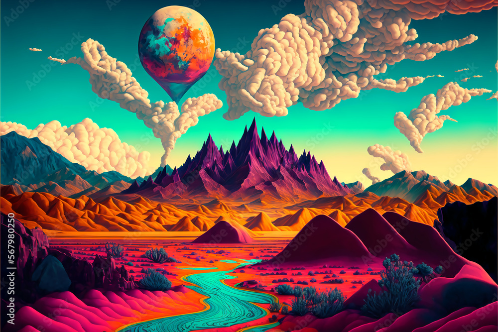 DMT art, dimethyltryptamine, psychedelic wallpaper, Generative AI ...