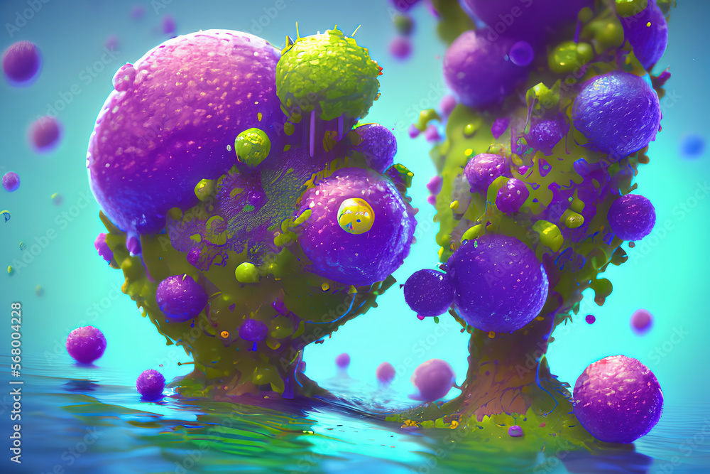 Obraz Micro world, created with Generative AI technology na wymiar