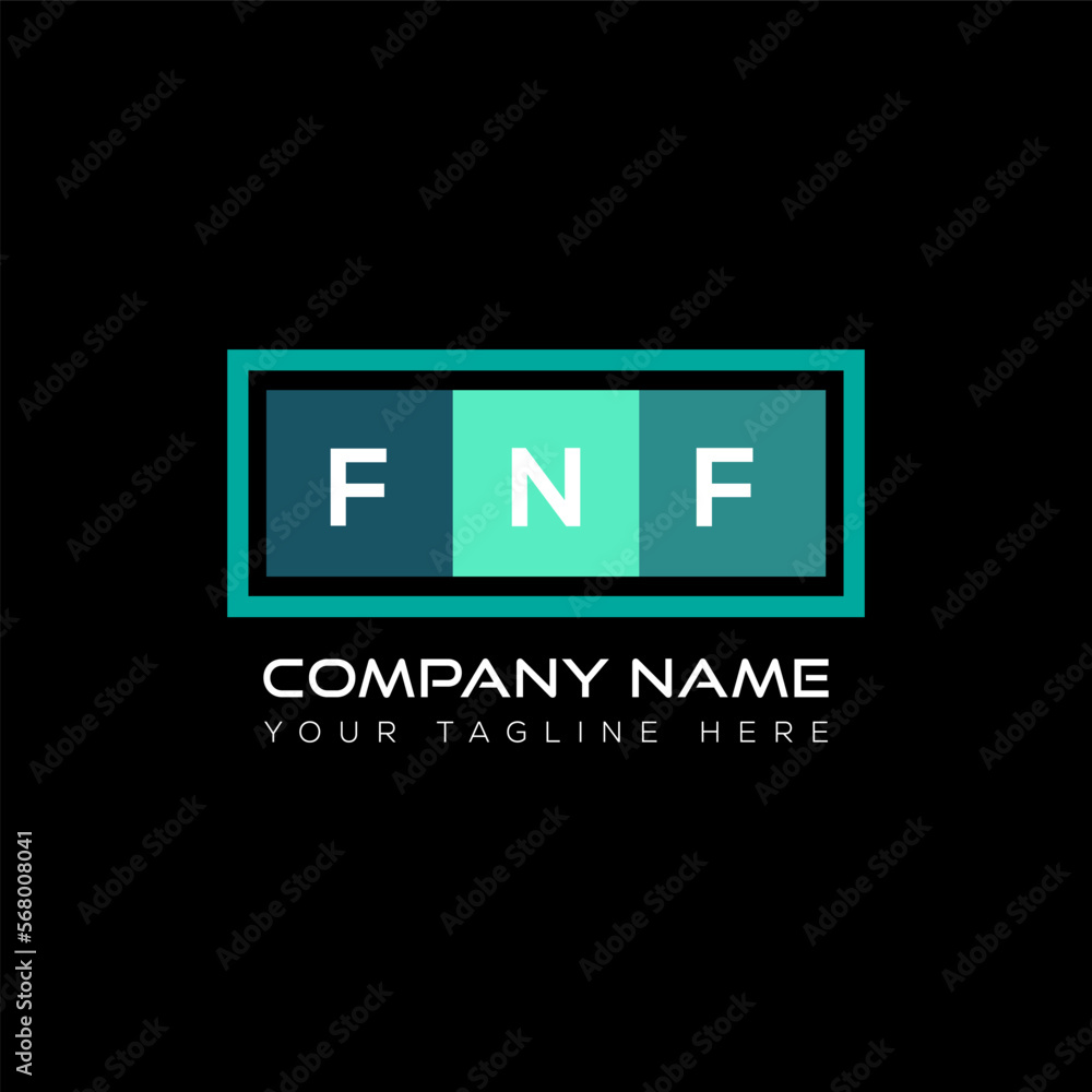 FNF letter logo creative design. FNF unique design. Stock Vector ...