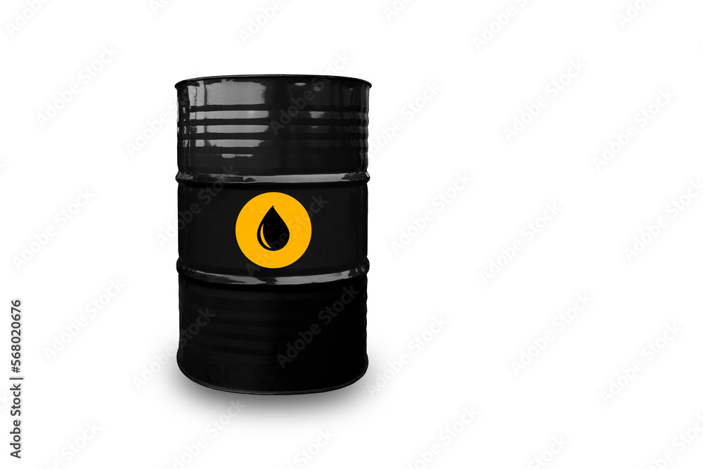 Crude oil barrel on a transparent background with soft shadow Stock ...