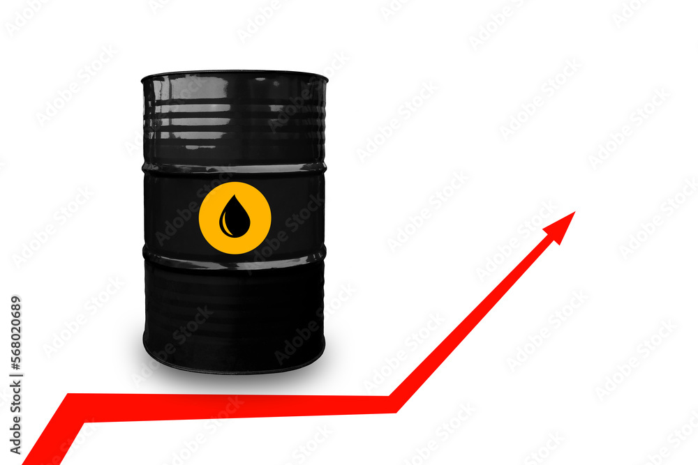 Crude oil barrel on a transparent background with soft shadow Stock ...