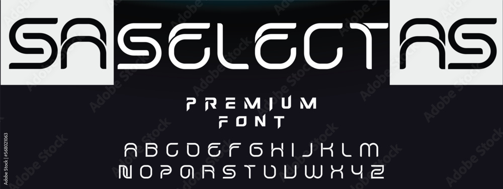 SELECT Modern Bold Font. Regular Italic Number Typography urban style ...