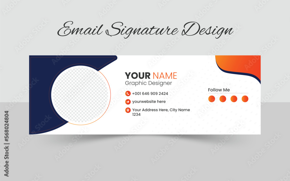 Modern and minimalist email signature or email footer template ...