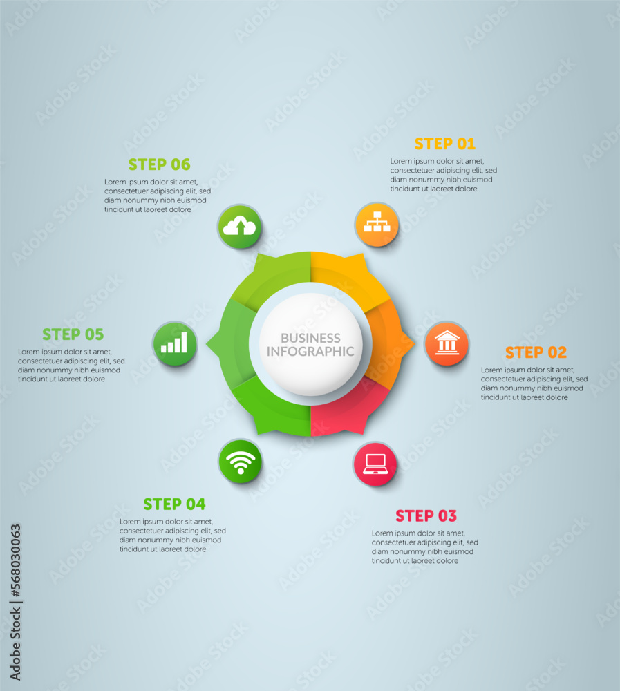 Vector circle infographic, cycle diagram, graph, presentation chart ...