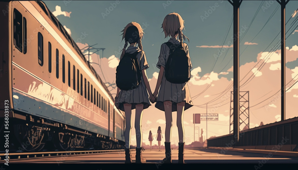 A heart-wrenching anime goodbye between two childhood friends on a ...