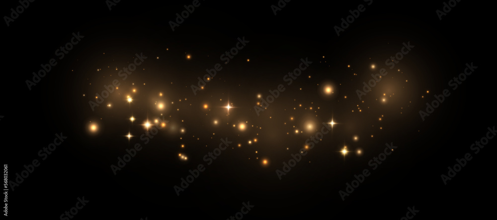gold dust light png. Bokeh light effect background. Twinkling glowing dust background Christmas ...