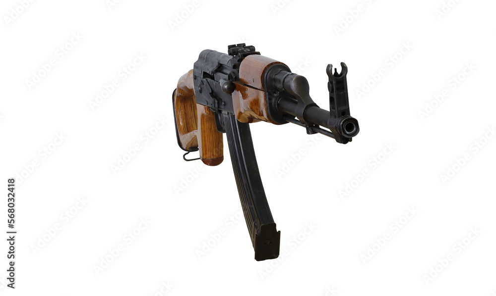 ak-47 military rifle isolated , front view Stock Photo | Adobe Stock