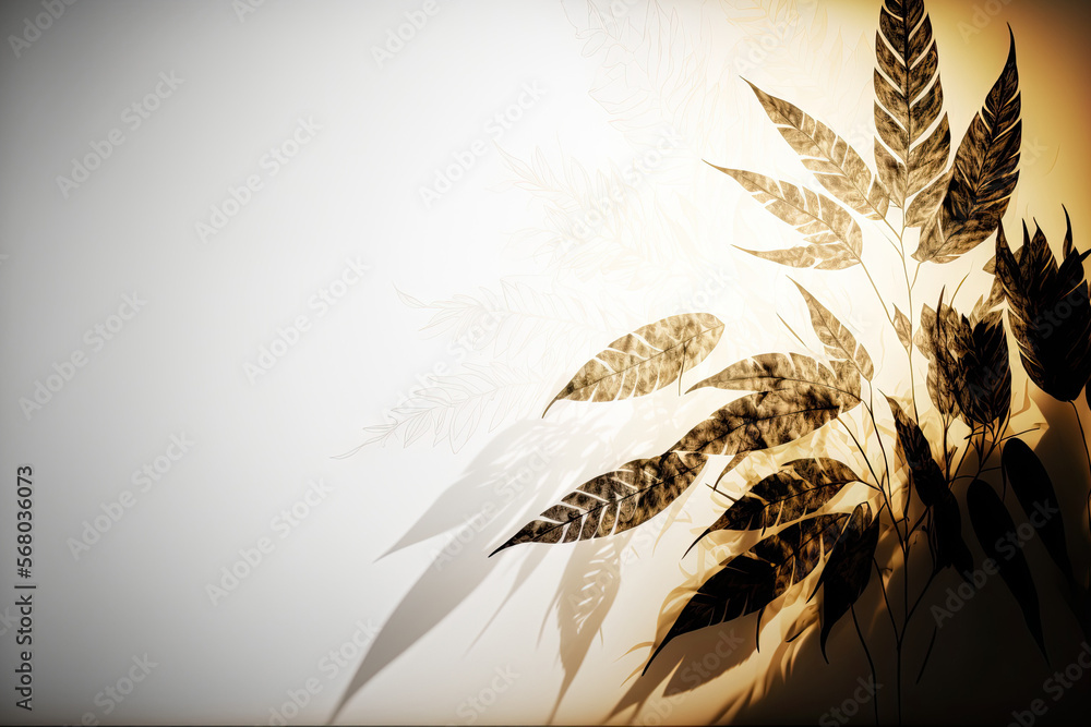 Wallpaper for a white wall featuring an abstract scene with warm ...