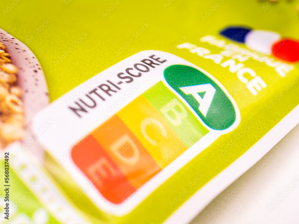 Nutri-Score A - photo réelle du logo sur l'emballage d'un produit ...