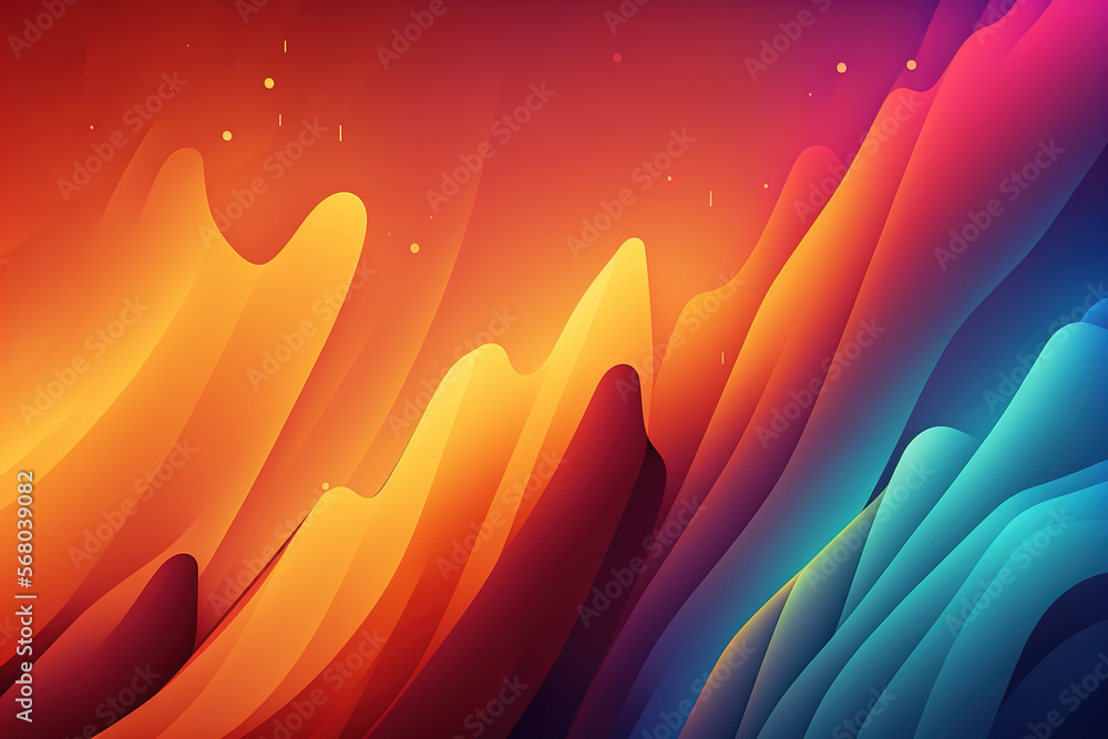Gradient colorful background, Ai generated Stock Illustration | Adobe Stock