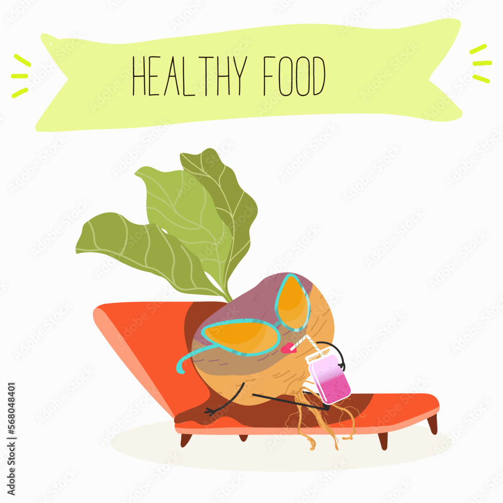 Vector Illustration with funny cartoon characters swede, rutabaga ...