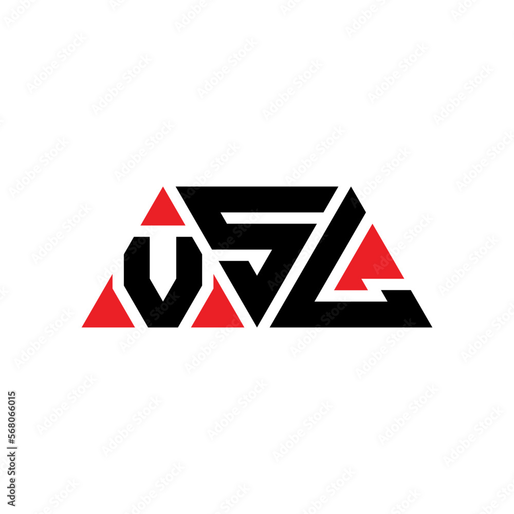 VSL triangle letter logo design with triangle shape. VSL triangle logo ...