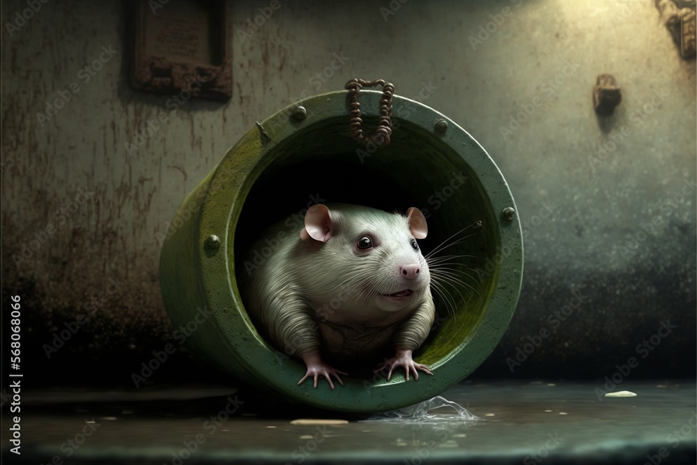 Cute fat rat character in the sewer concept animation design ...