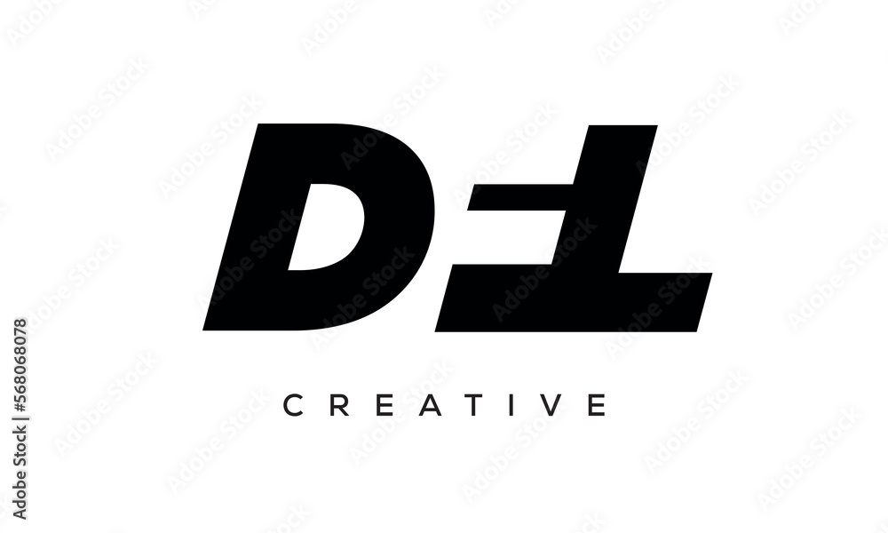 DFL letters negative space logo design. creative typography monogram ...
