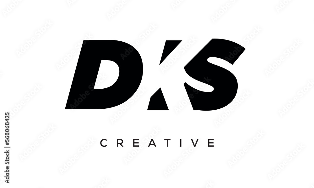 DKS letters negative space logo design. creative typography monogram ...