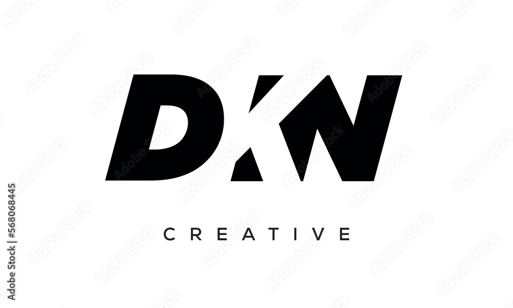 DKN letters negative space logo design. creative typography monogram ...