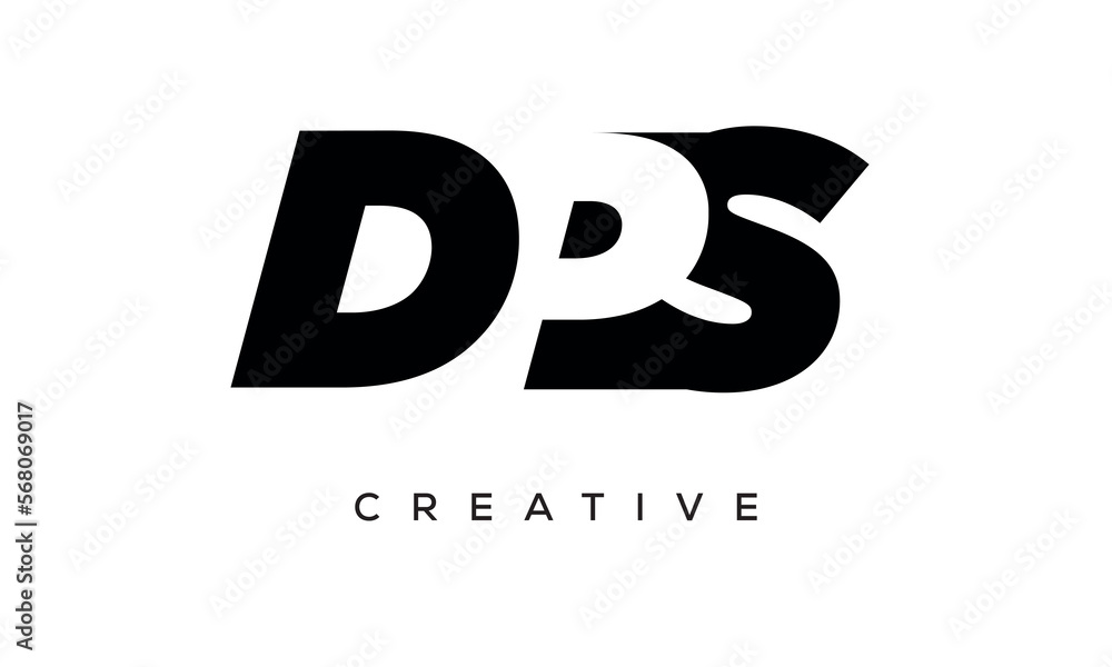 DPS letters negative space logo design. creative typography monogram ...