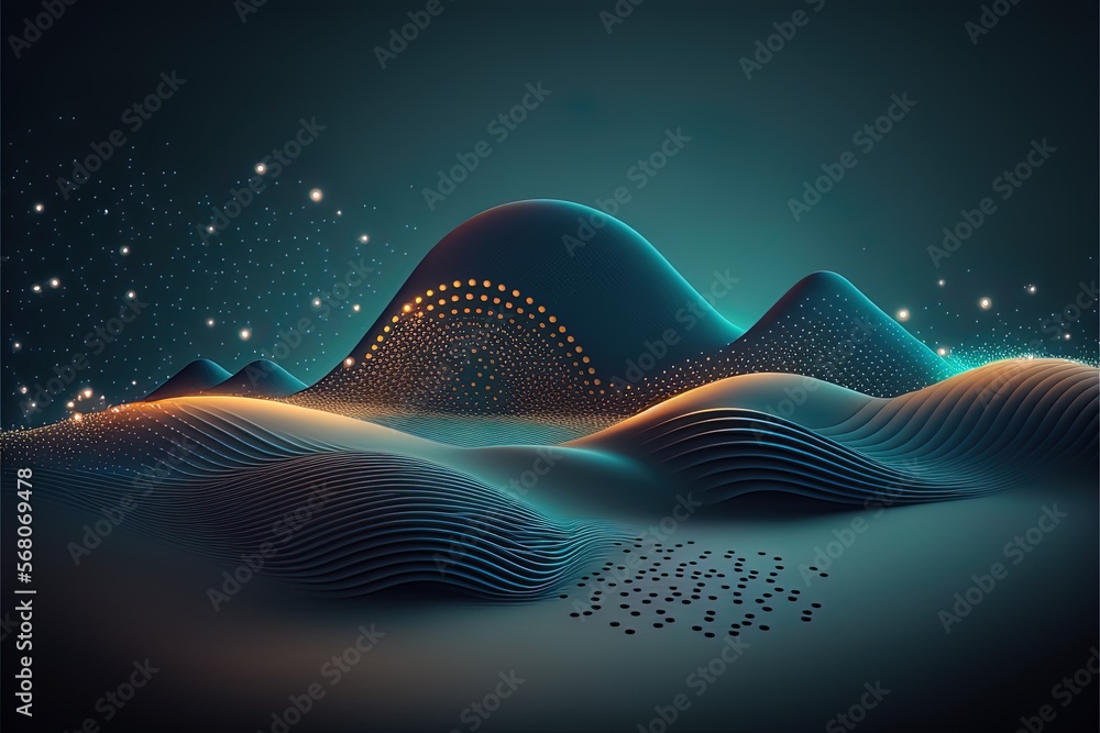 Technology digital wave background concept.Beautiful motion waving ...