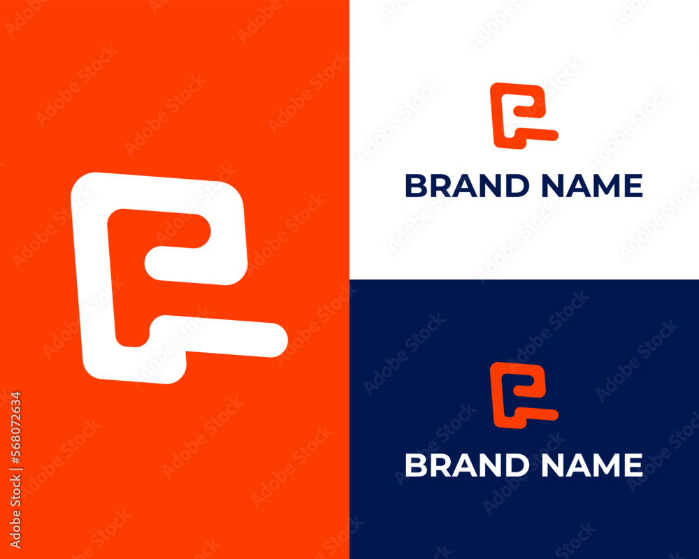 Modern Letter RF logo design template Stock Vector | Adobe Stock