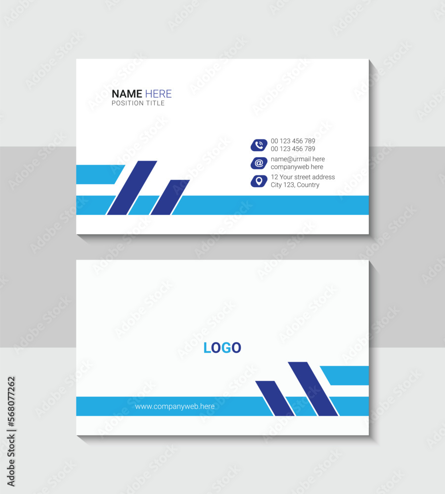 Professional and simple business card design template Stock Vector ...