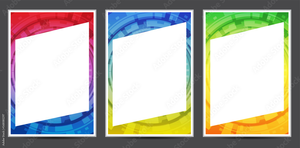 Identification card picture frame border template Stock Vector | Adobe ...