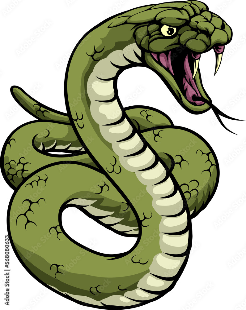 Snake Animal Sport Team Cartoon Animal Mascot Stock Illustration ...