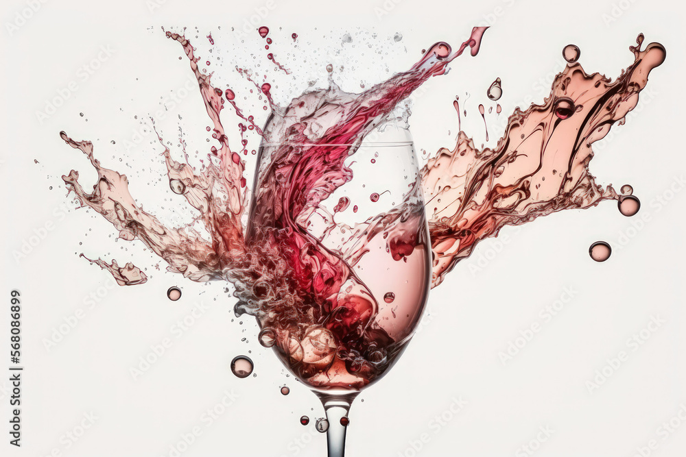 On a white background, red, white with rose tint, and one champagne ...