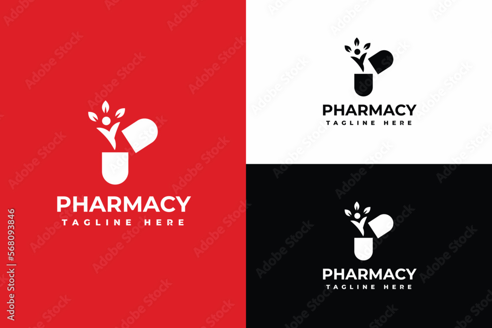 pharmacy store logo template Stock Vector | Adobe Stock