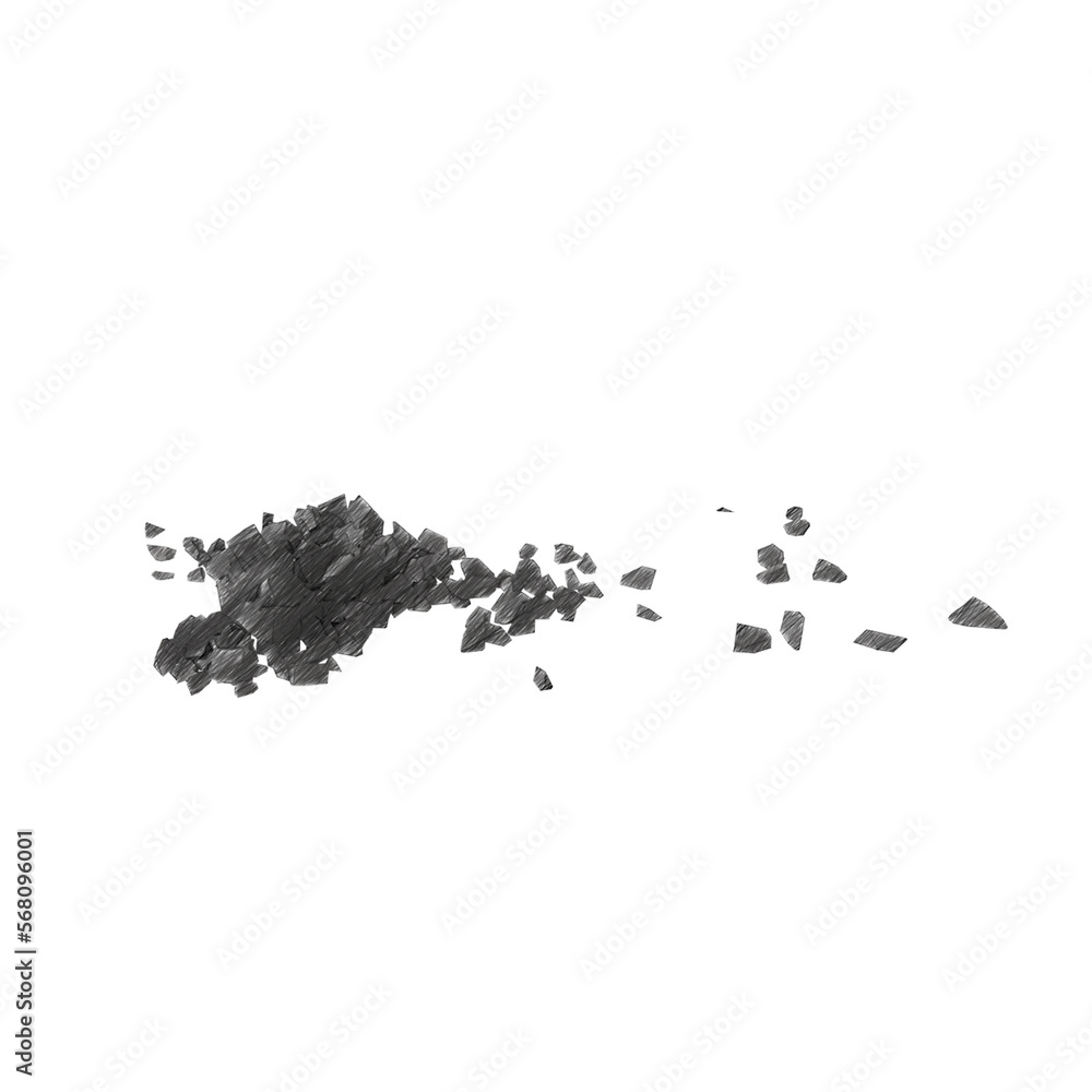 Rock debris isolated transparent background drawing Stock Illustration ...