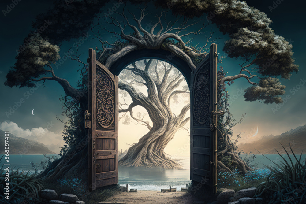 Tree Gate to an Immersive, Highly Detailed Fantasy World Hyper ...