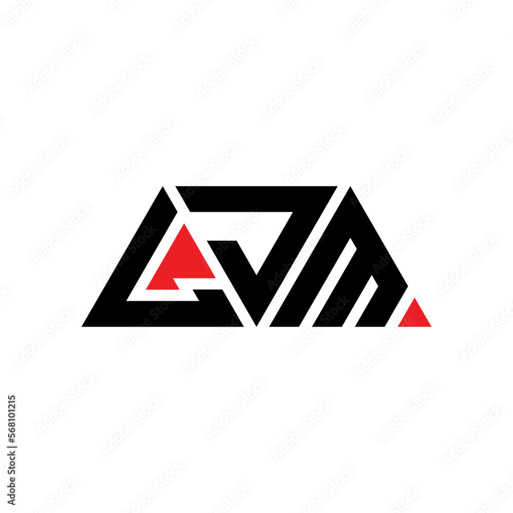 LJM triangle letter logo design with triangle shape. LJM triangle logo ...