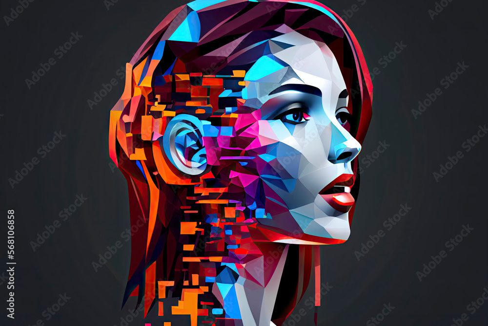 Virtual assistant voice recognition service technology. AI artificial ...