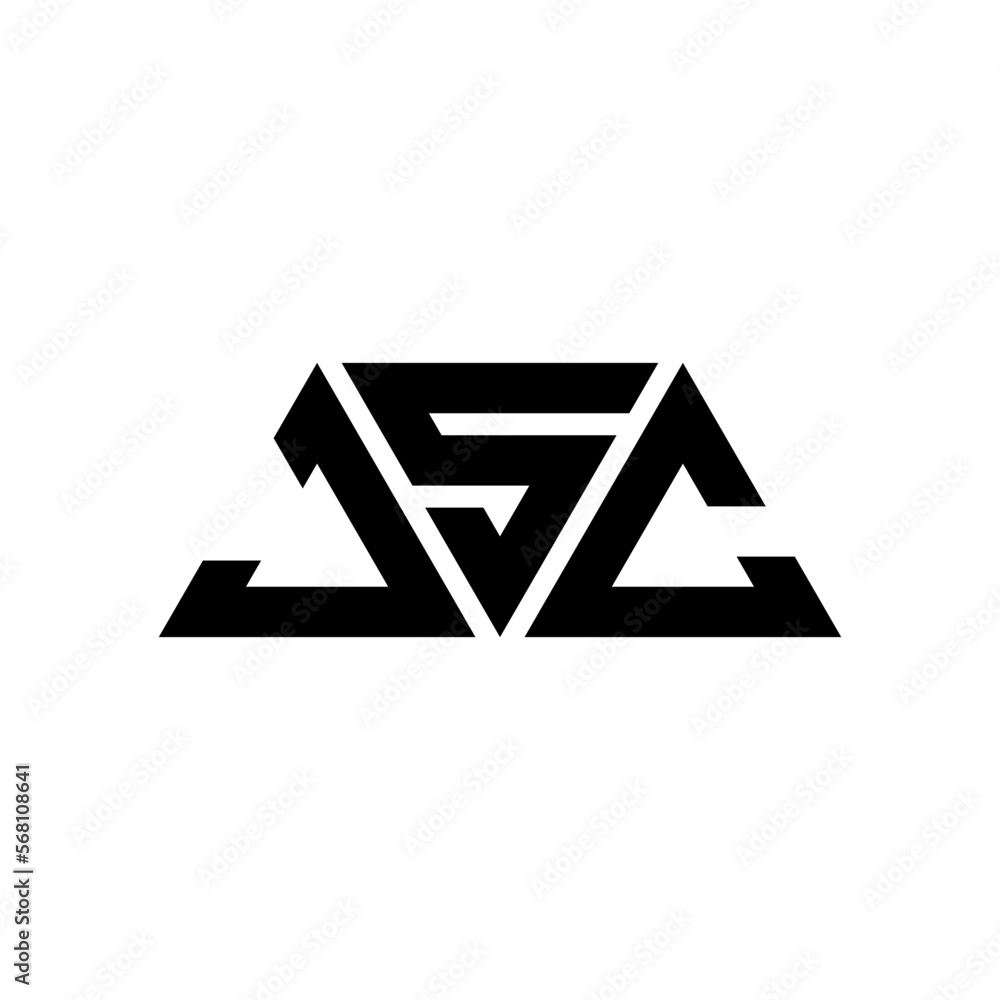 JSC triangle letter logo design with triangle shape. JSC triangle logo ...
