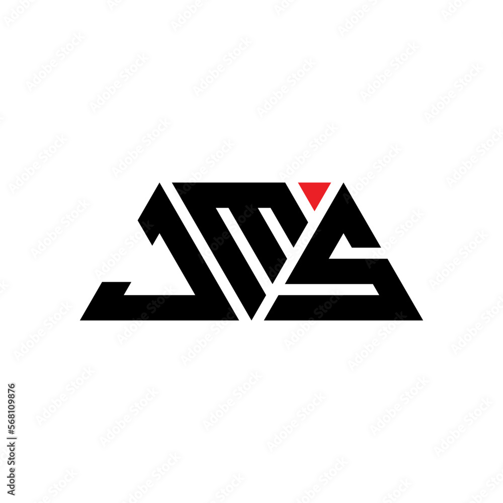 JMS triangle letter logo design with triangle shape. JMS triangle logo ...