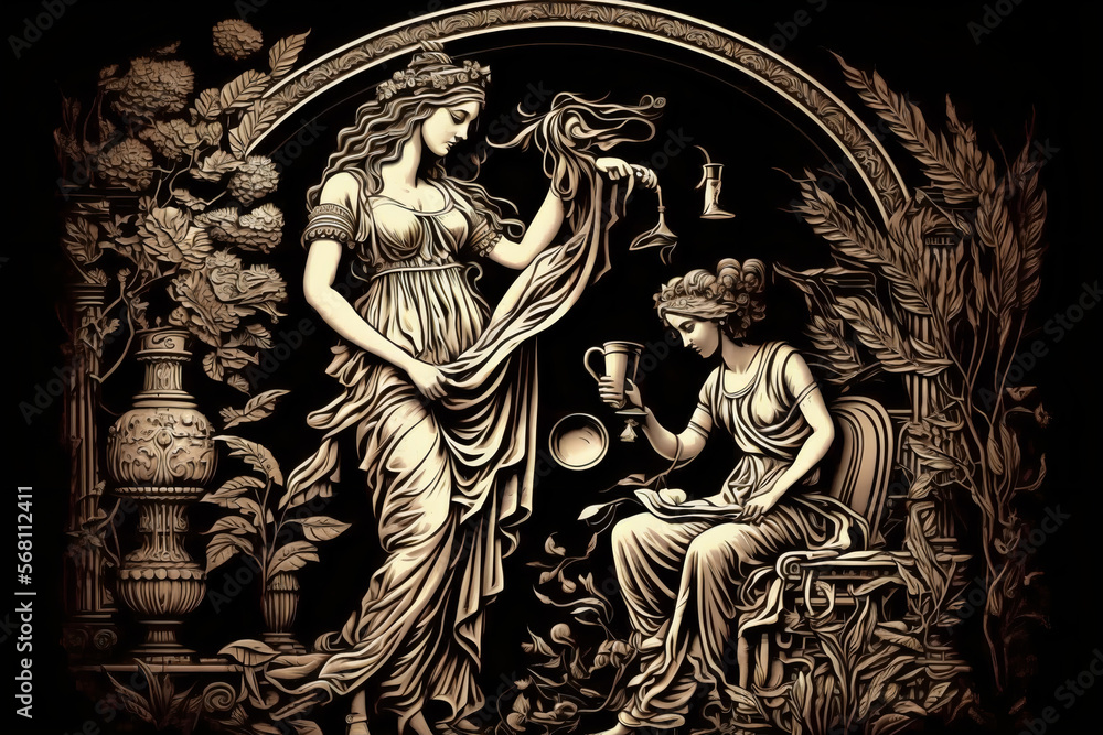 Ancient greek civilization, Ancient Greek goddess Aphrodite with a jug ...