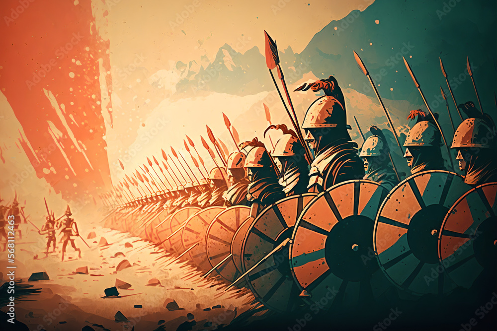 Ancient greek civilization, Battle of Roman soldiers against Greek ...