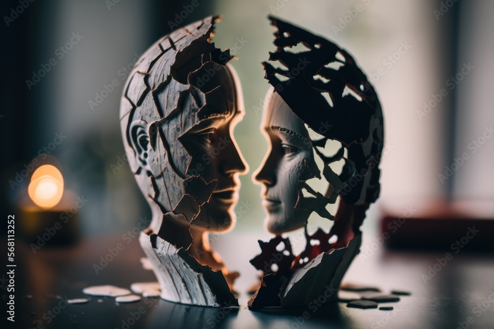 divorce, couple sad, Wife And Husband Splitting, couple separating ...