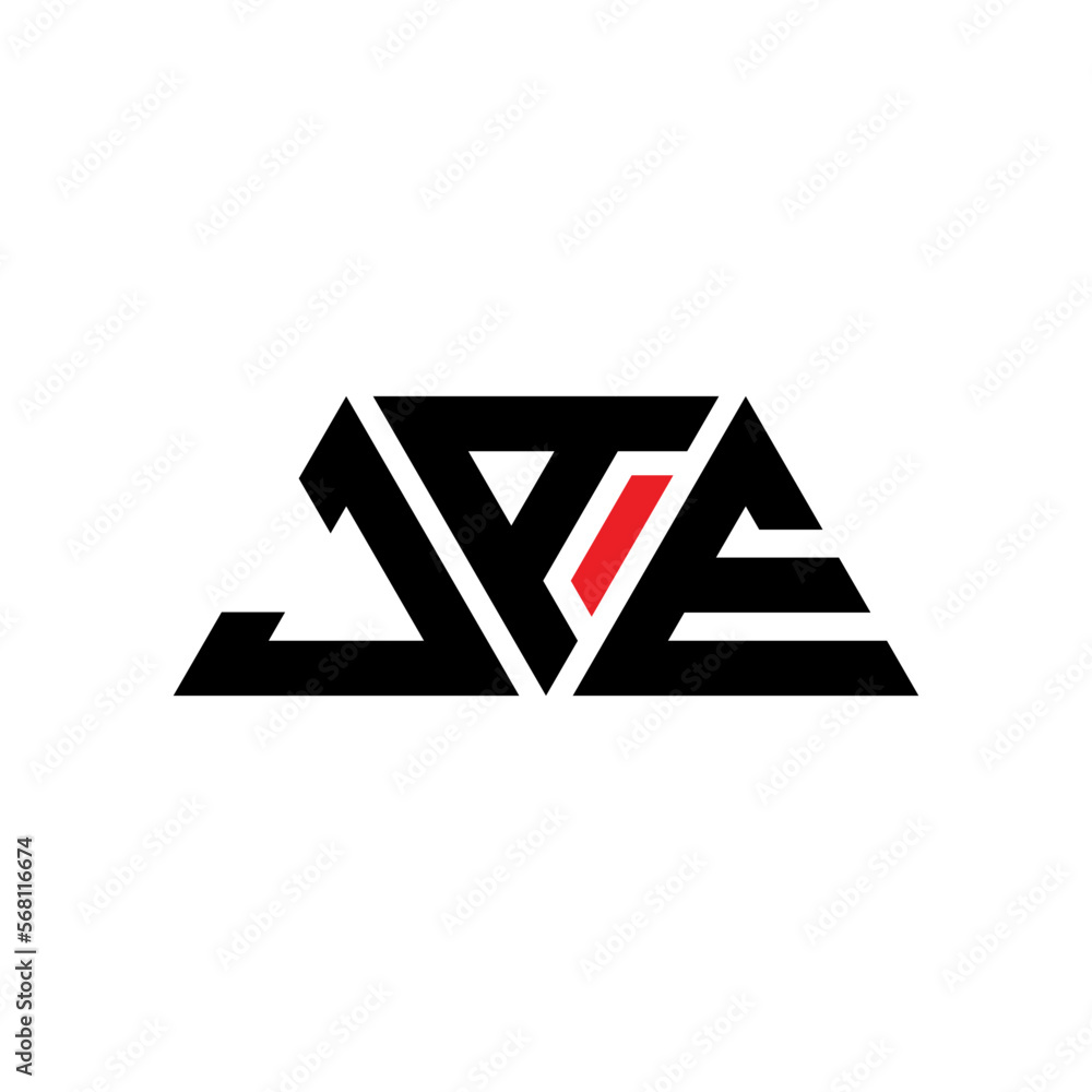 JAE triangle letter logo design with triangle shape. JAE triangle logo ...