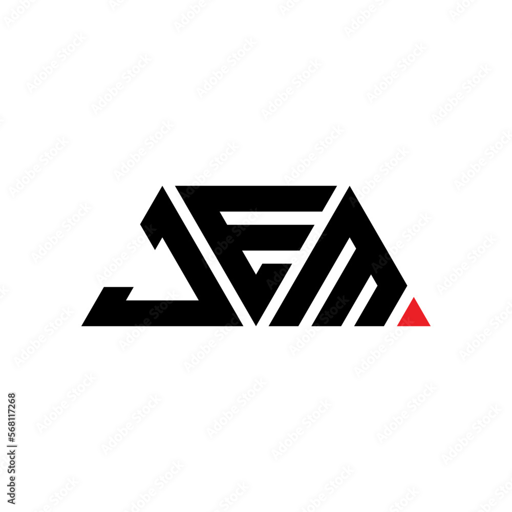 JEM triangle letter logo design with triangle shape. JEM triangle logo design monogram. JEM ...