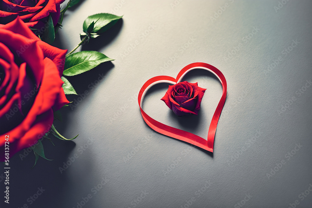 Red Roses Heart Shape