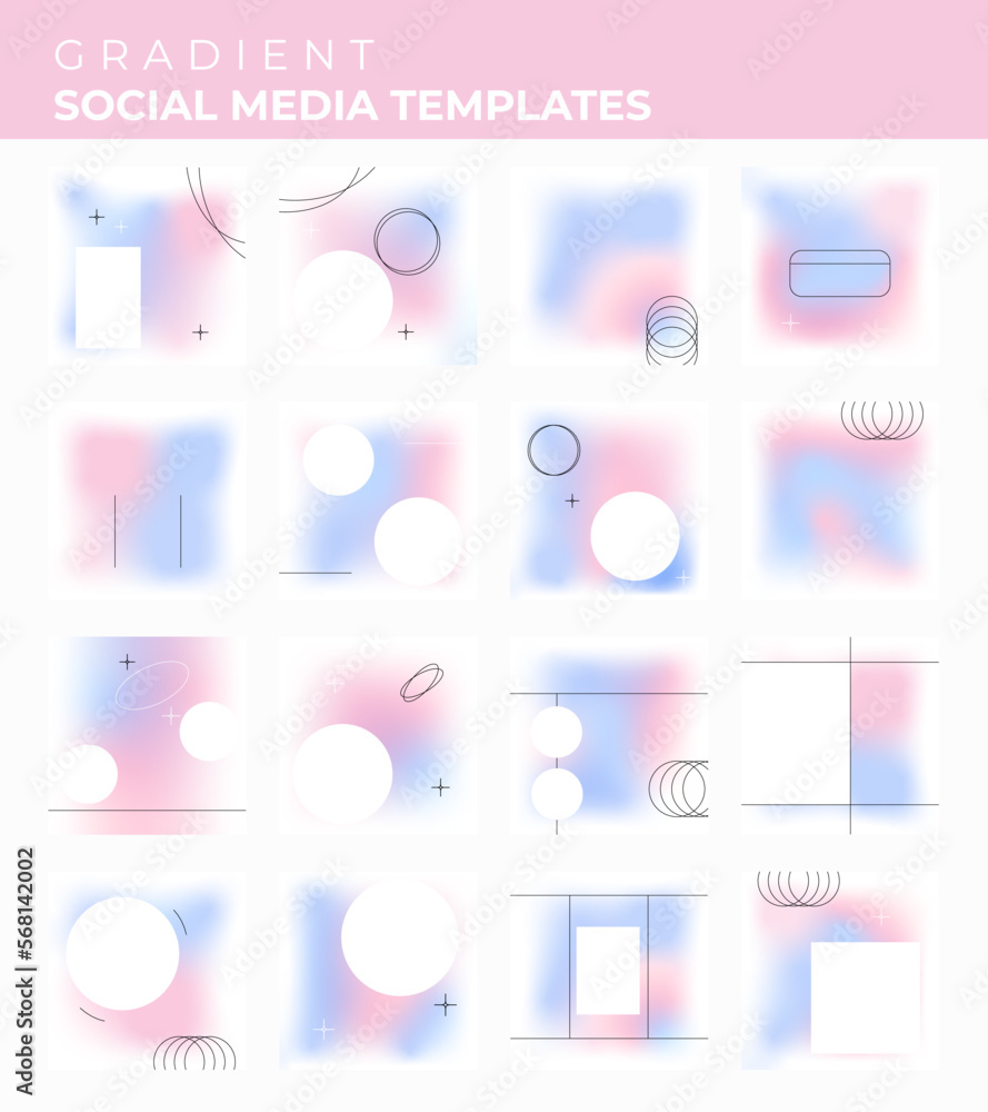 Collection of social media post design template. Fully editable ...