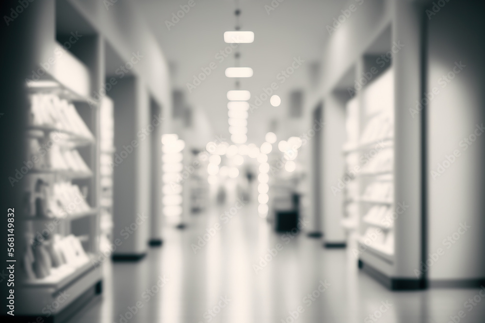 Background of an inside department store and retail store with abstract ...