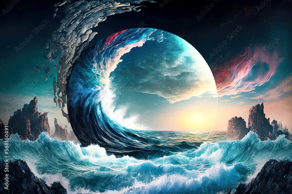 Moon as a portal rift to another dimension in time and space with ...