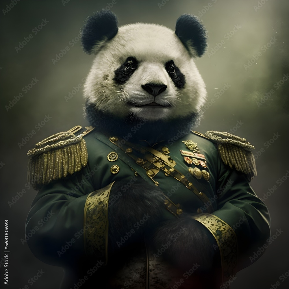 Dictator Panda wallpaper illustration Stock Illustration | Adobe Stock