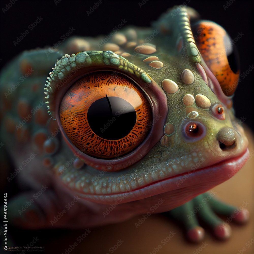 A closeup of a baby gecko/lizard. This beautiful creature has ...