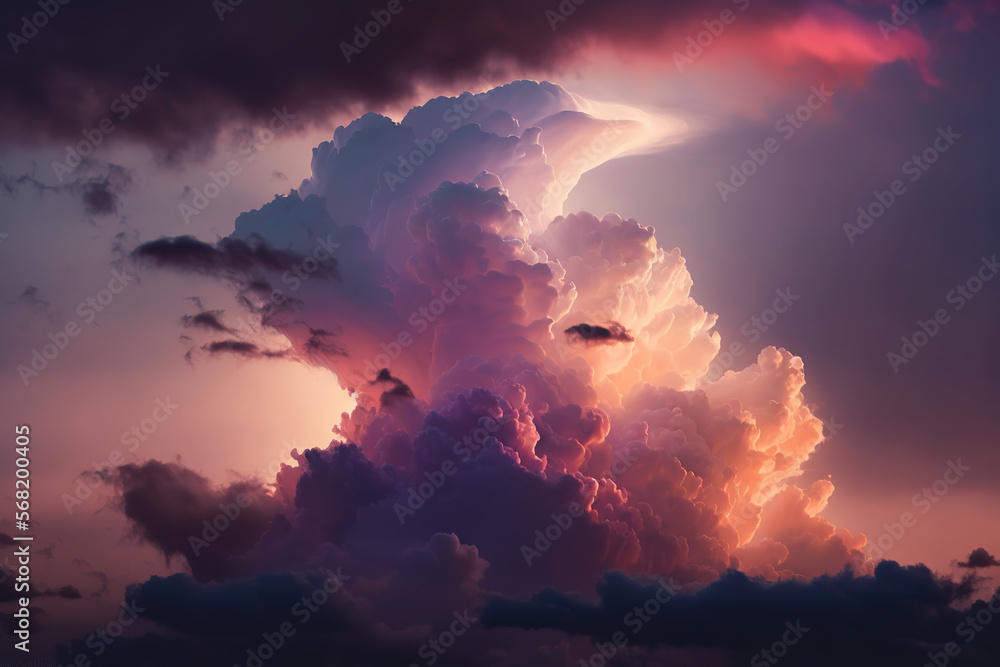 Pink Sky Background, Pink Sunset, Pink Clouds, Pink Cloudscape Art ...
