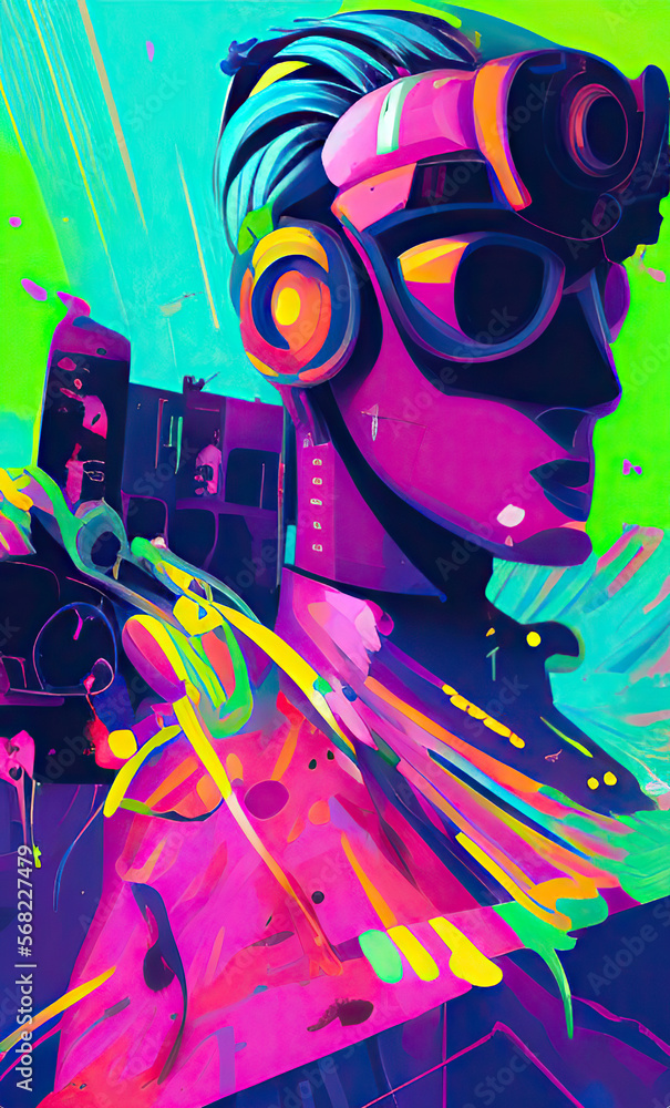 Music background with splash watercolor Stock Illustration | Adobe Stock