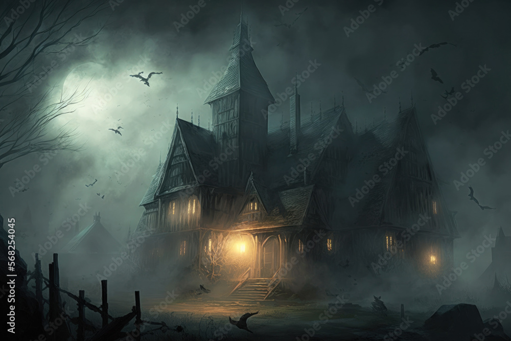 Dark and misty, the settlement of the hunted is obscured by thick fog ...