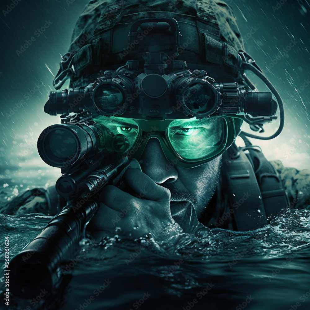 soldier, military, army, diver, war, gun, scuba, diving, swat, weapon ...