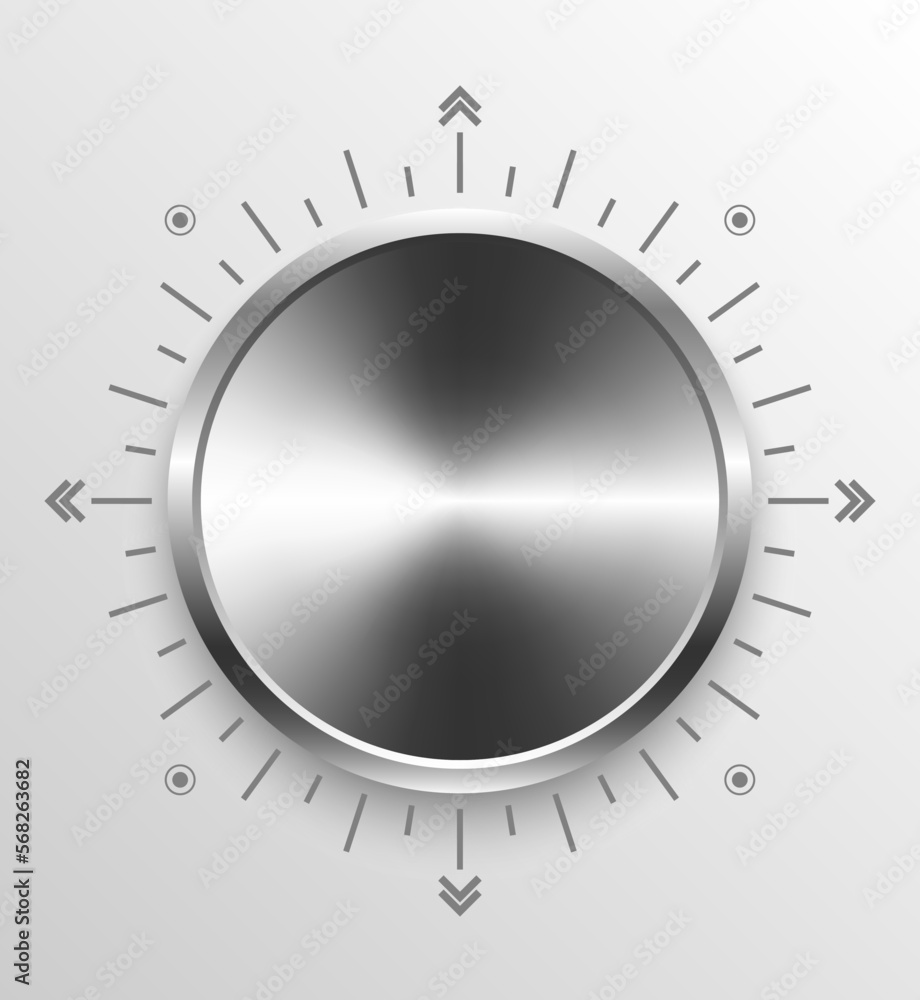 White button with metallic line. button with mouse cursor pointer ...